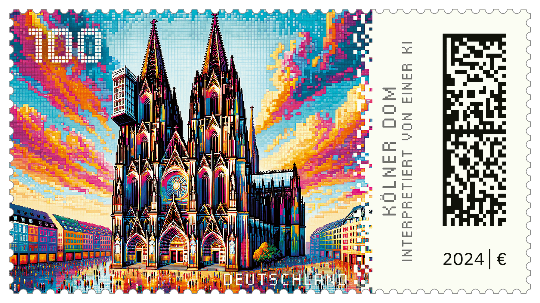 Kölner Dom als Motiv der neuen Krypto-Briefmarke der Deutschen Post ...